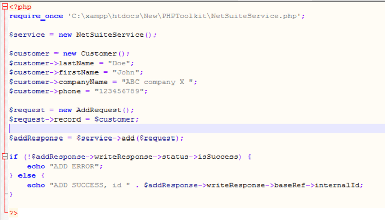 How to Connect PHP Code with NetSuite using XAMPP